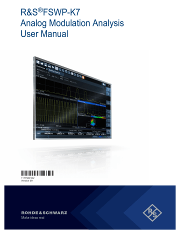 Rohde&Schwarz FSWP User Manual | Manualzz
