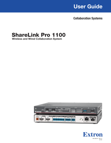 Extron ShareLink Pro 1100 User guide | Manualzz