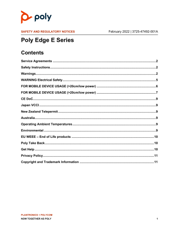 Poly Edge E Series VoIP Phones Instructions | Manualzz