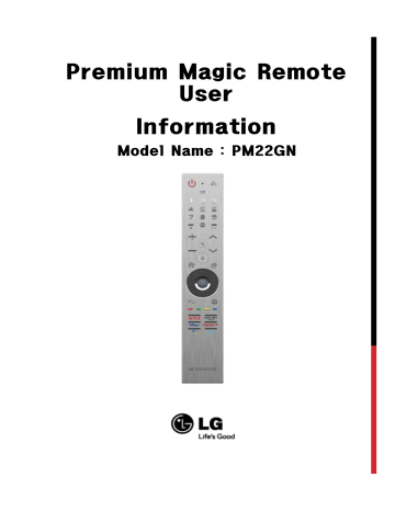 LG PM22GN Premium Magic Remote User Manual | Manualzz