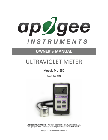 Introduction. Apogee MU-250 | Manualzz