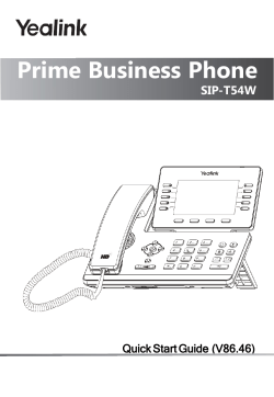 Yealink SIP-T54W - Data Sheet, Quick start Guide, User Guide, User manual | manualzz.com