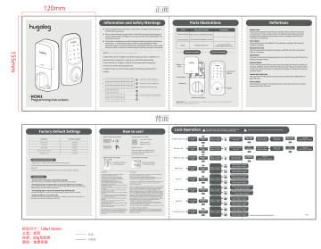 hugolog HCD01 Smart Lock Instruction manual | Manualzz