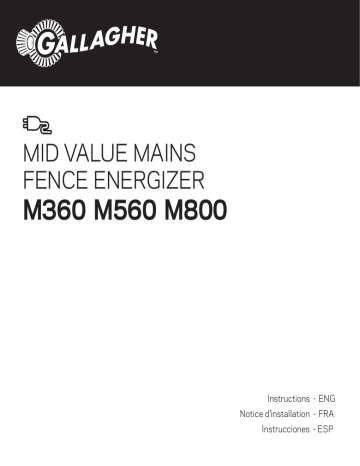 GALLAGHER M360 Mid Value Mains Fence Energizer Instructions | Manualzz