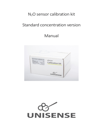 UNISENSE N2O Sensor Calibration Kit Instruction manual | Manualzz
