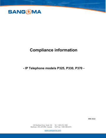 SANGOMA P325 IP Telephone Instructions | Manualzz