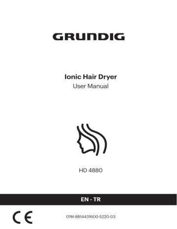 GRUNDIG HD 4880 Ionic Hair Dryer User Manual | Manualzz
