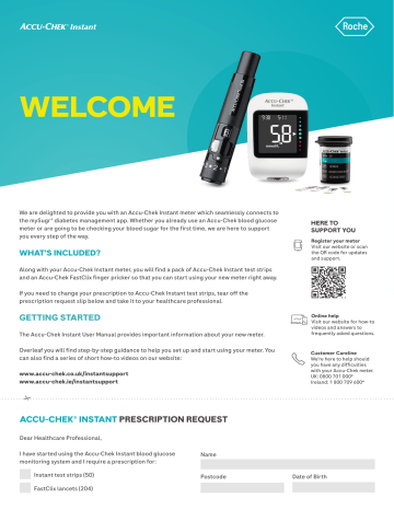 Roche Instant Blood Glucose Meter User Guide | Manualzz