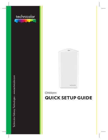 Technicolor OWA3111 Wi-Fi Extenders User Guide | Manualzz