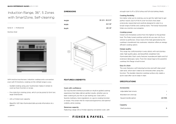 Fisher & Paykel RIV3-365 Induction Range User Guide | Manualzz