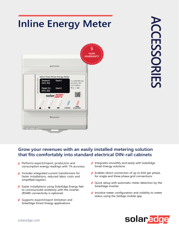 solaredge MTR EU3 Inline Three Phase Energy Meter User Guide | Manualzz