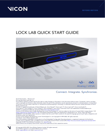 VICON Lock Lab Lock Studio User Guide | Manualzz