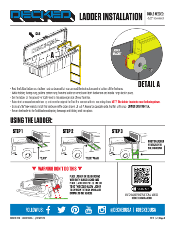 DECKED Tool Box Ladder Instruction manual | Manualzz