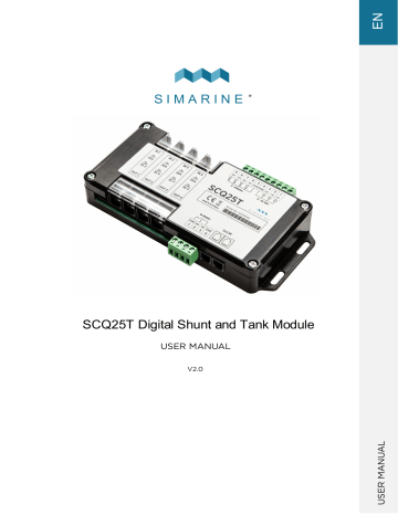 SIMARINE SCQ25T Digital Shunt and Tank Module User Manual | Manualzz