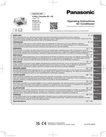 Panasonic S-M20PY3E Air Conditioner Instruction manual | Manualzz