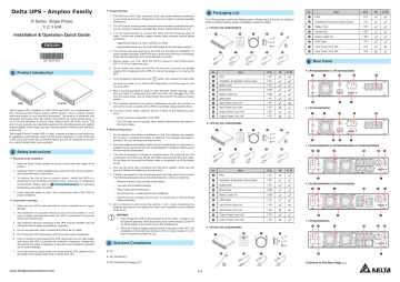 Delta RS-232 Rack Mount UPS Series User Guide | Manualzz