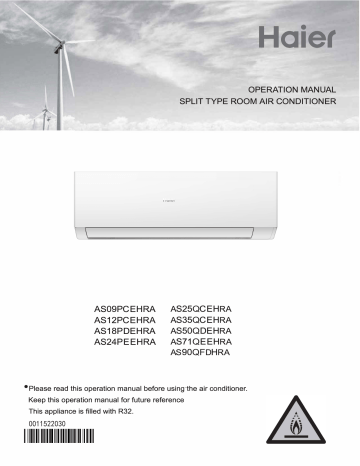 Haier AS71QEEHRA-SET 7.1kW Quartz Air Conditioner User Guide | Manualzz