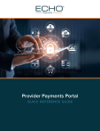 ECHO Provider Payments Portal User Guide | Manualzz