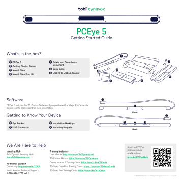 tobii dynavox PCEye 5 Outdoor Eye Tracking User Guide | Manualzz