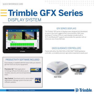 Trimble GFX Series GFX-750 Display System User Guide | Manualzz