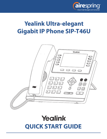 Yealink SIP-T46U Ultra-Elegant Gigabit IP Phone User Guide | Manualzz