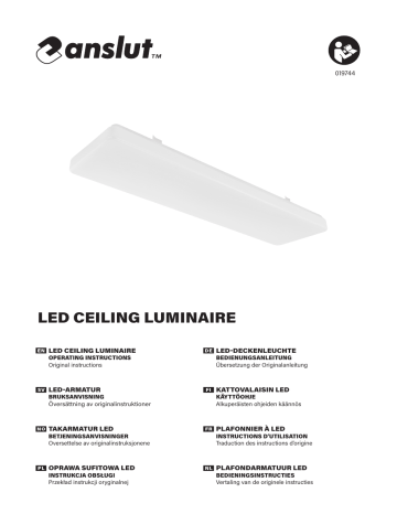 Anslut 019744 LED Ceiling Luminaire instruction manual | Manualzz