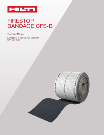 HILTI CFS-B Firestop Bandage Instruction manual | Manualzz