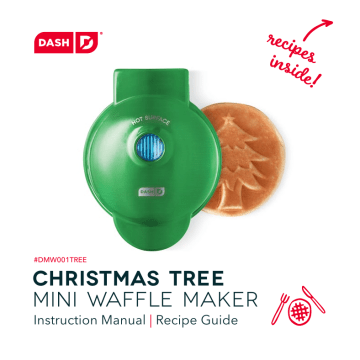 Dash Christmas Tree Mini Waffle Maker Owner's Manual | Manualzz