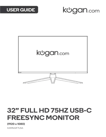 Kogan KAMN32F7USA 32 Inch Full HD 75HZ USB-C Freesync Monitor User ...