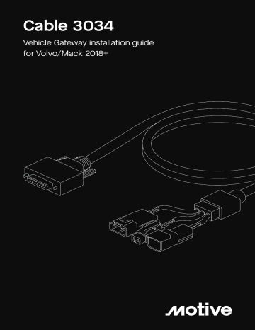 motive Cable 3034 Vehicle Gateway for Volvo/Mack 2018plus Installation ...