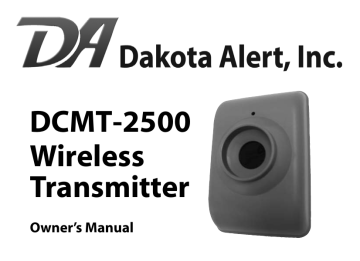 Dakota Alert DCMT-2500 Wireless Transmitter Owner’s Manual | Manualzz