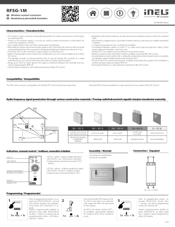 inELS RFSG-1M Wireless Contact Converter Instruction manual | Manualzz