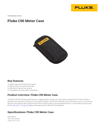 FLUKE C50 Meter Case Owner’s Manual | Manualzz