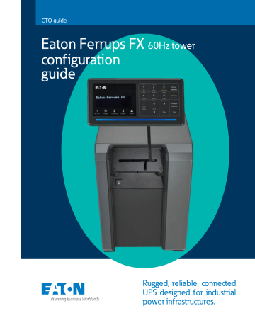 EATON Ferrups FX 60Hz Tower Case User Guide | Manualzz