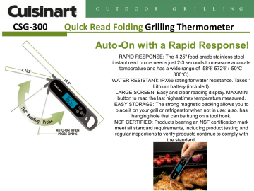 Cuisinart CSG-300 Grilling Thermometer User Guide | Manualzz