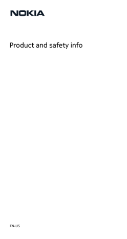 Nokia TempConfidential TA-1430 Legal Booklet 01 User guide | Manualzz