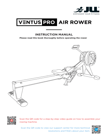 JLL Fitness Ventus Pro Air Rower Instruction manual | Manualzz