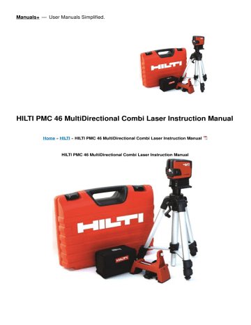 HILTI PMC 46 MultiDirectional Combi Laser Instruction manual | Manualzz