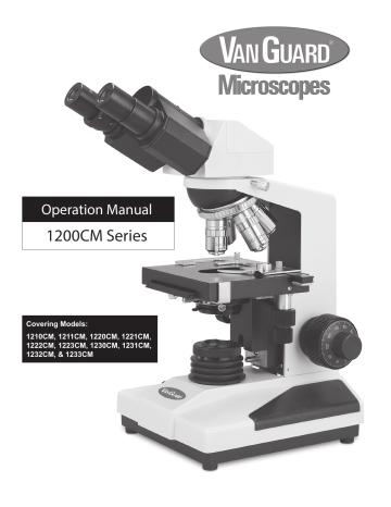 Vanguard 1220CM Compound Microscopes Instruction manual | Manualzz