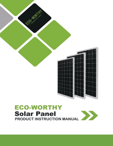 ECO-WORTHY ECO-WORTHY 300W Solar Panel Instruction manual | Manualzz