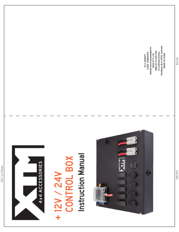 XTM 606607 12V Control Box Instruction manual | Manualzz
