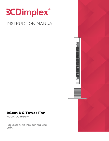 Dimplex DCTF96WT 96cm DC Tower Fan Instruction manual | Manualzz