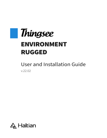 Thingsee Environment Rugged Instruction manual | Manualzz
