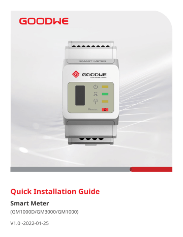 GOODWE GM1000 Three-Phase Smart Meter Installation Guide | Manualzz