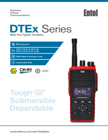 Entel DT944FF MED Fire Fighter Radio ATEX llC VHF User Guide | Manualzz