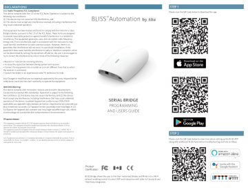 ALTA BLISS Automation Serial Bridge User Guide | Manualzz