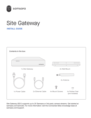 Samsara SG1-G Site Gateway Installation Guide | Manualzz