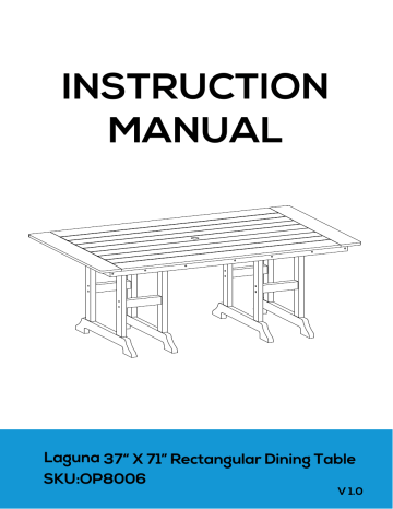 LAGUNA OP8006 Rectangular Dining Table Instruction manual | Manualzz