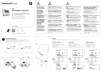 Honeywell T3R Programmable Thermostat Mode d'emploi | Manualzz