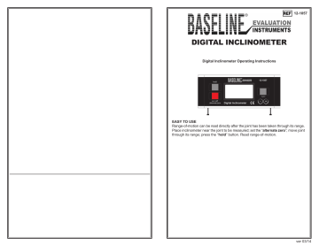 BASELINE 12-1057 Digital Inclinometer User Manual | Manualzz